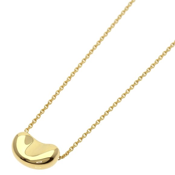 Tiffany & Co. | Jewelry | Tiffany Bean Necklace 8k Yellow Gold Womens ...